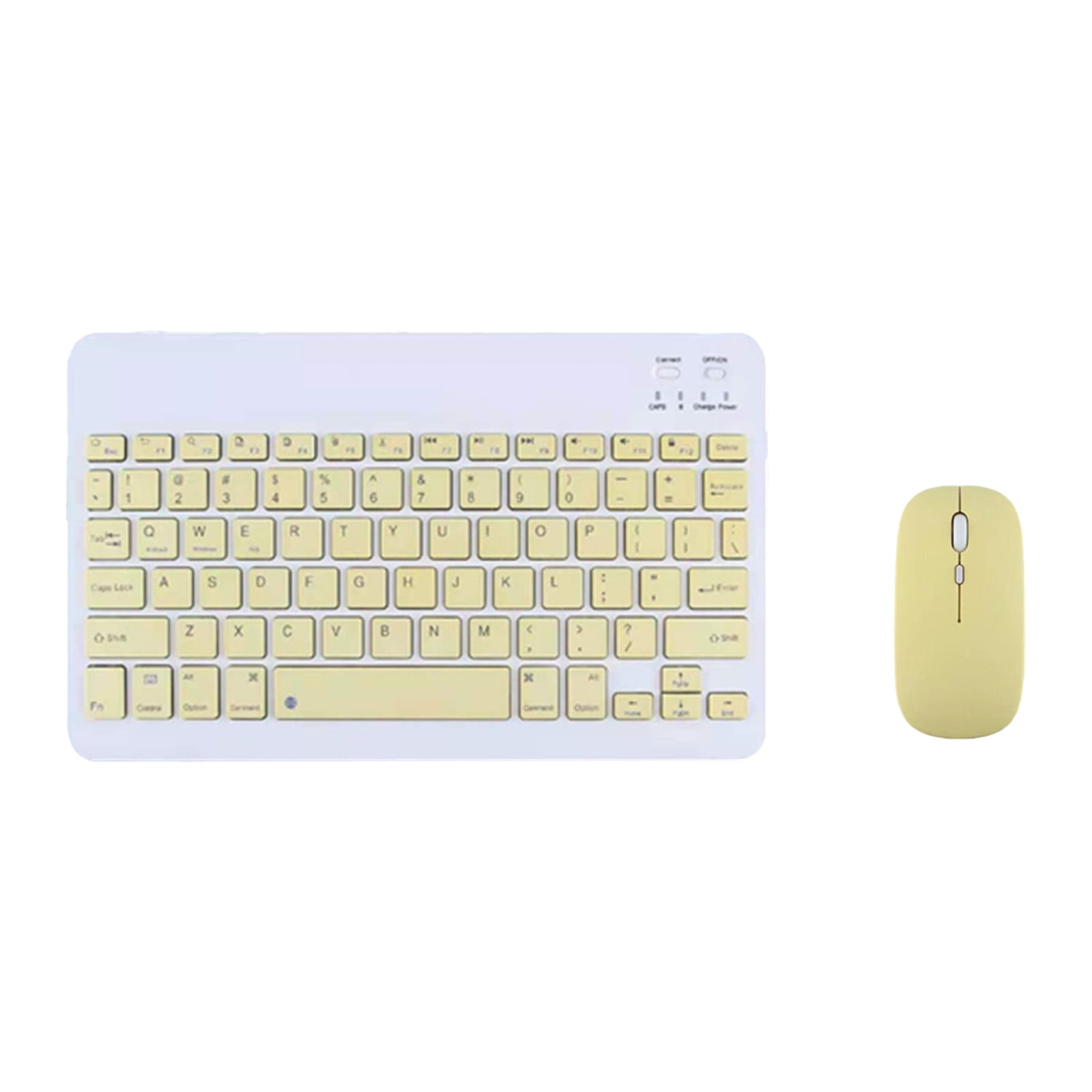 DVKOVI Bluetooth Keyboard and Mouse Combo Slim Portable Compact ...