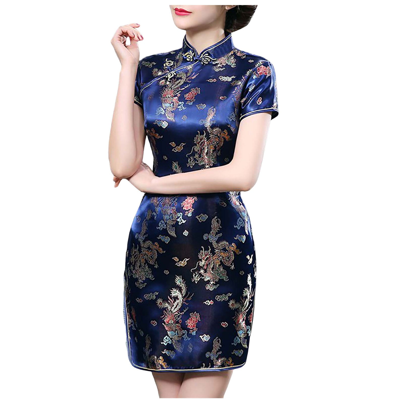 DVKOVI Dresses Prom Corset Prom Dress Chinese Cheongsam Women's Short ...