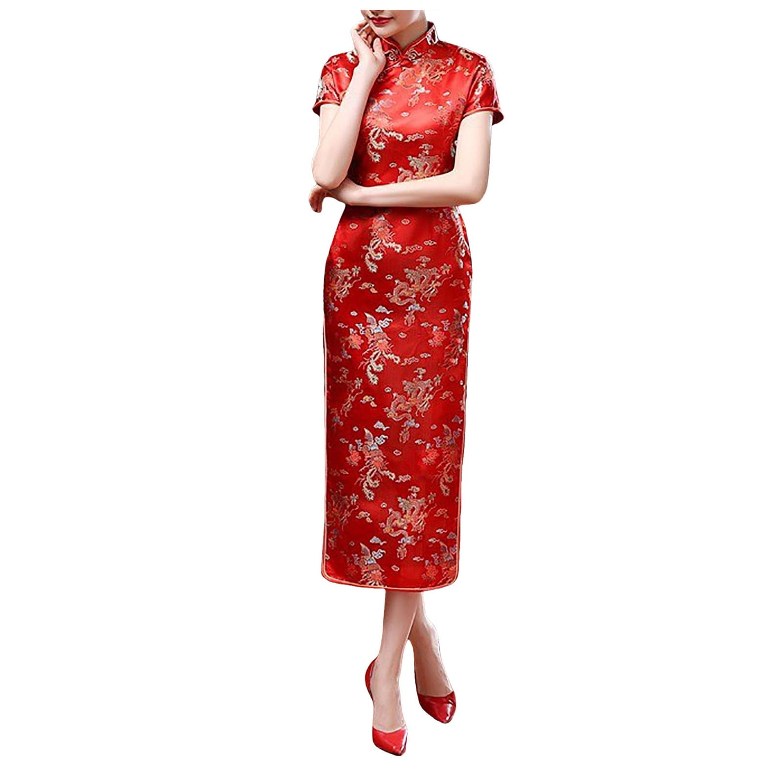 DVKOVI Formal Corset Dress for Women Formal Chinese Cheongsam Women's ...