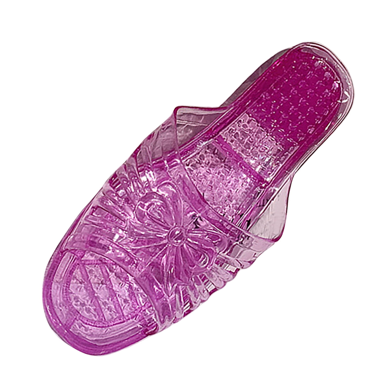 DVKOVI Home Slippers Women's Outdoor Transparent Slippers Hard Sole ...