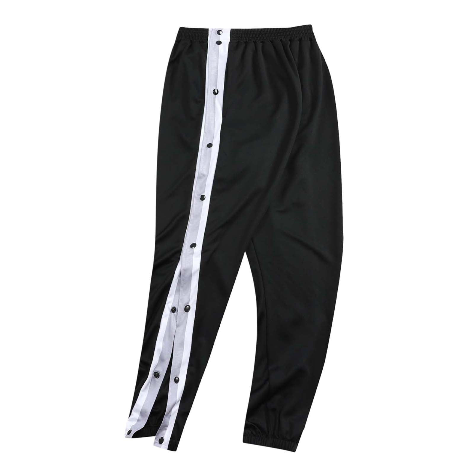 DVKOVI Men's Tear Away Pants Color Block Streetwear Button Wide Leg ...