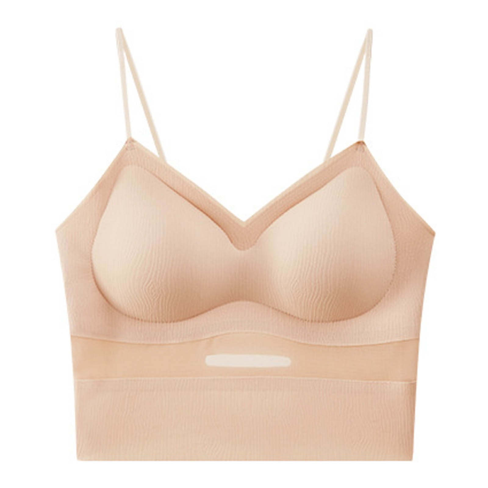 DVKOVI Solid Comfortable Bra No Underwire Seamless Bra Removable Pads ...