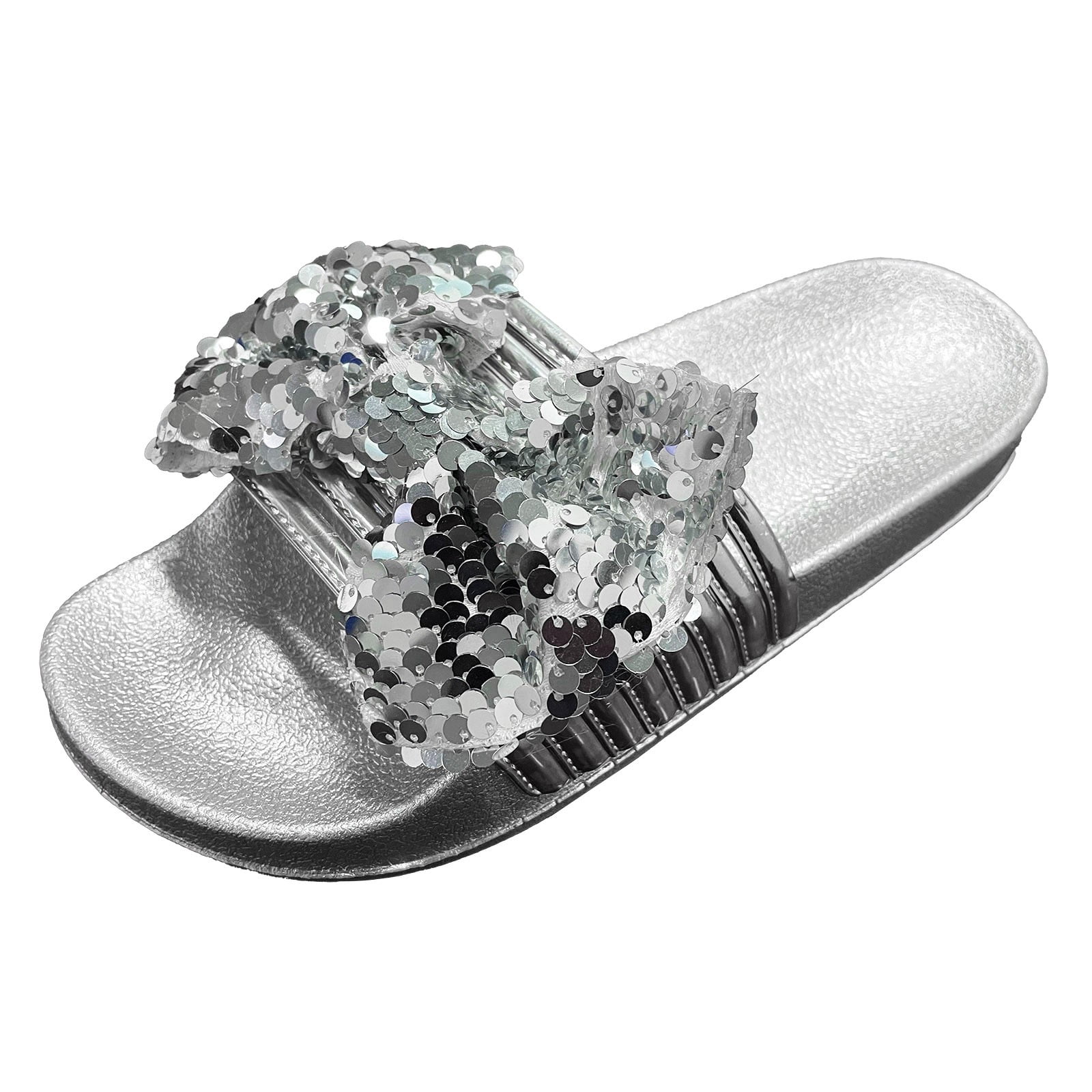 DVKOVI Summer Cute Open Toe Shoes for Women Flat Beach Slippers Slip On ...