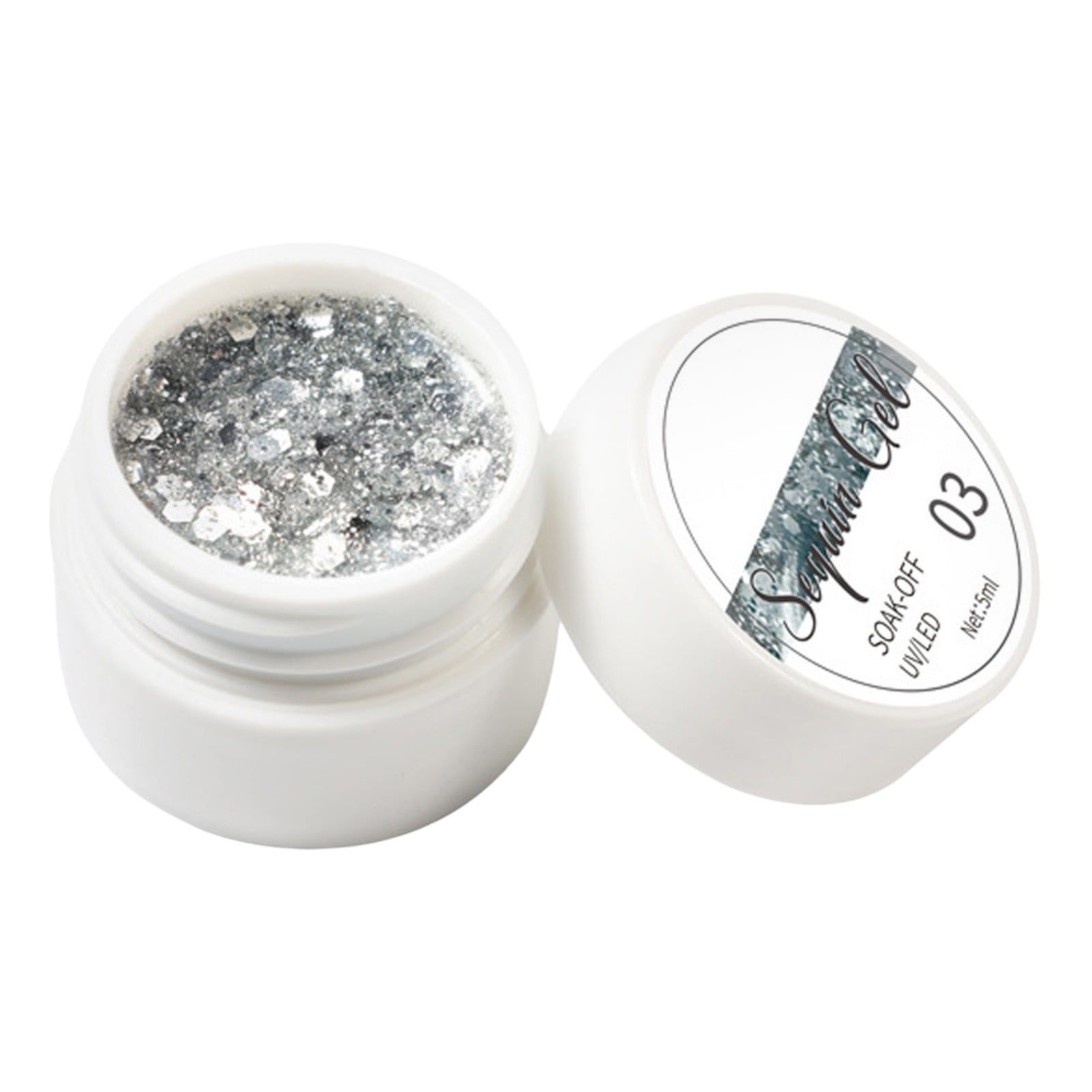 DXOUPM Superflash Glitter Nail Polish Gel Diamond Sequins Sparkle Shiny Gel Soak Off UV Manicure ...