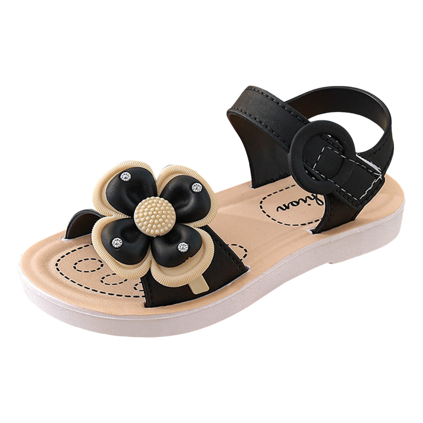 DVKOVI Toddler Girl Cute Flower Sandal Little Children Summer Outdoor Shoes Big Kids Slip on ...