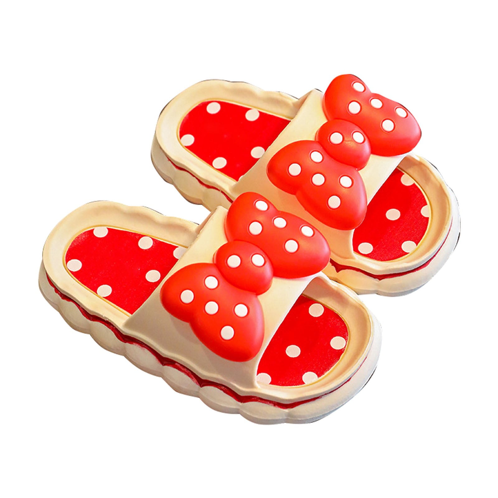 DVKOVI Toddler Girl's Bubble Slides Non Slip Bowknot Indoor Bathing ...