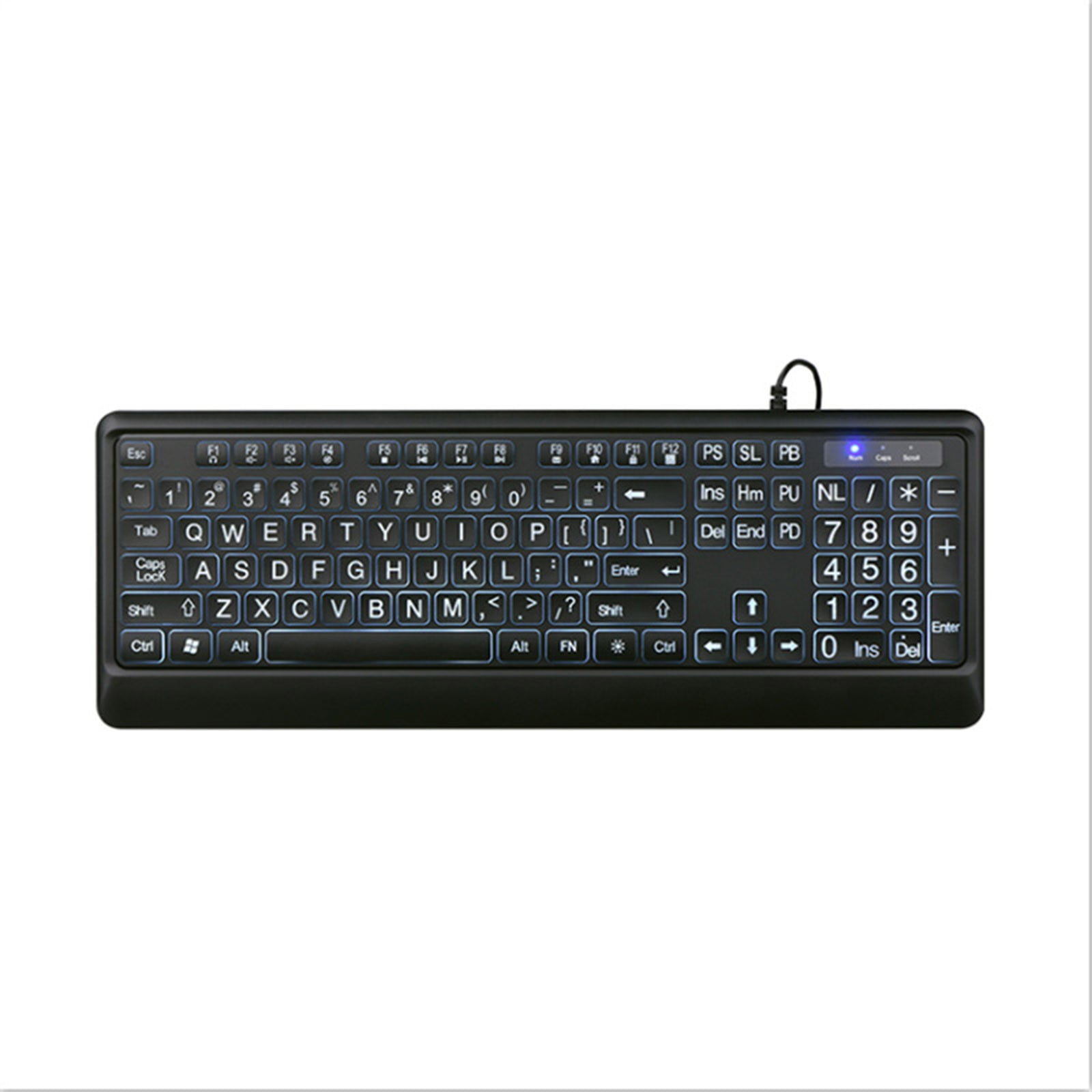 DVKOVI USB Interface Large Print Backlit Wired Keyboard USB Wired ...