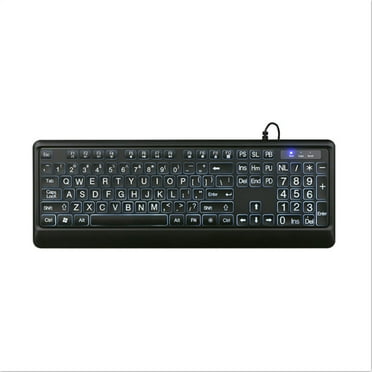 Ablenet Kinderboard Large Key Keyboard - Wired, USB 2.0, QWERTY - Black ...