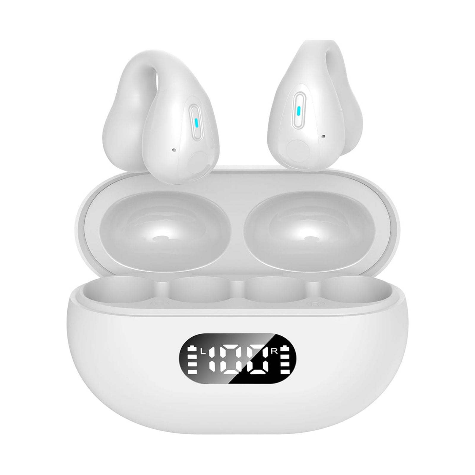DVKOVI Wireless Earbuds Sports Wireless Ear Clip Bone Conduction ...