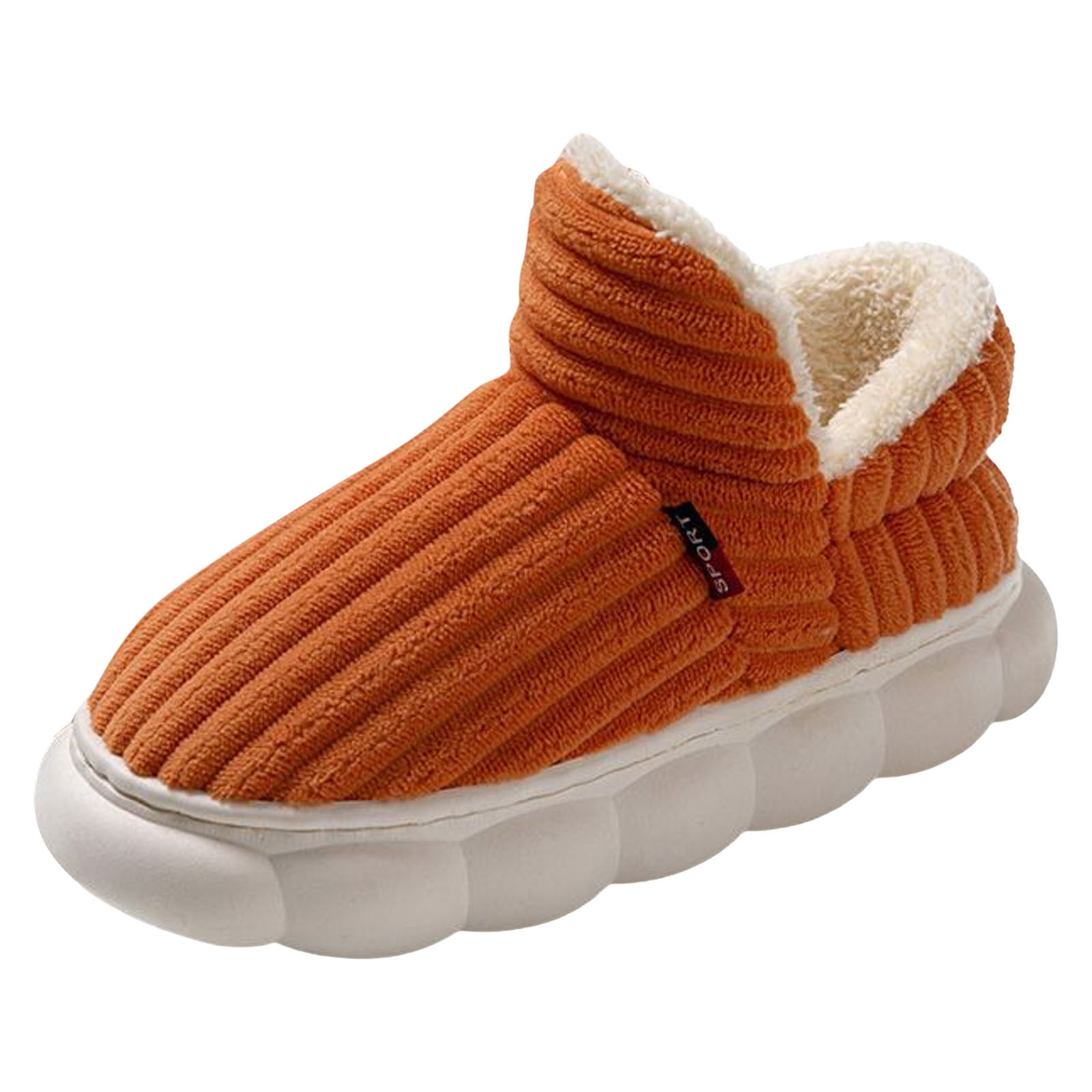 DVKOVI Women Men Ankle Bootie Slipper Plush Warm Indoor Outdoor Shoes ...
