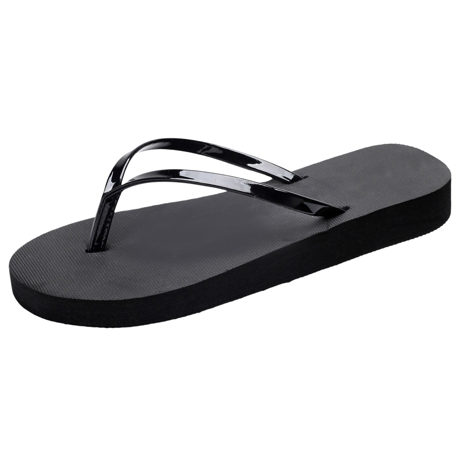 Dvkovi Womens Non Slip Slides Shoes Flat Flip Flops Fashion Thick Sole
