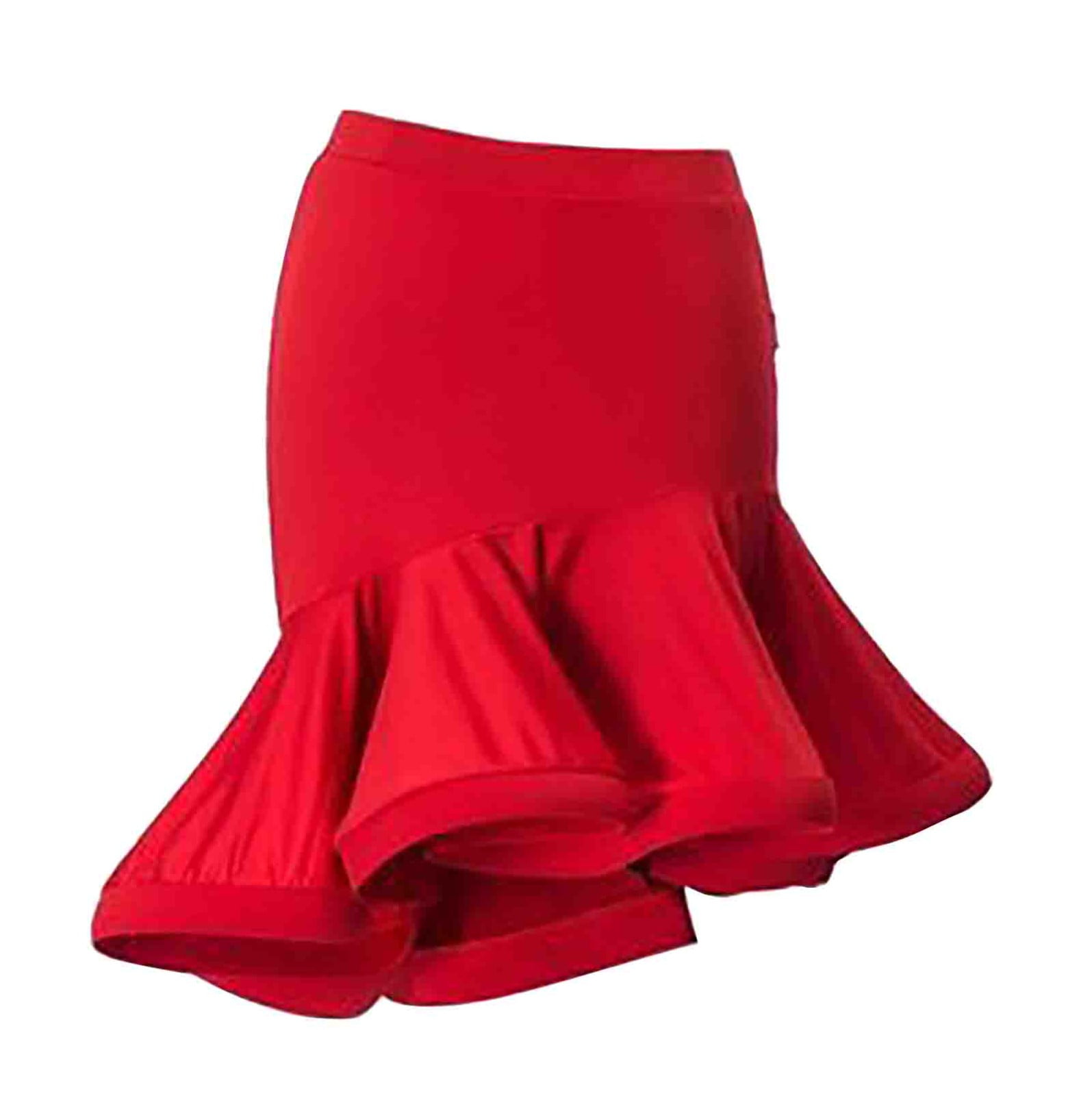 DVKOVI Women's Performance Dress Latin Dance Skirt Wrap Skirt Lace Fish ...