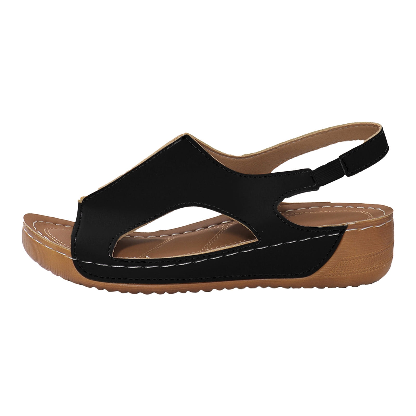 DVKOVI Women's Sandals Wide Width Comfortable Wedge Sandals for Women ...