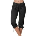 Dvkovi Womens Capris Trouser Chino Womens Casual Fashion Short Pants