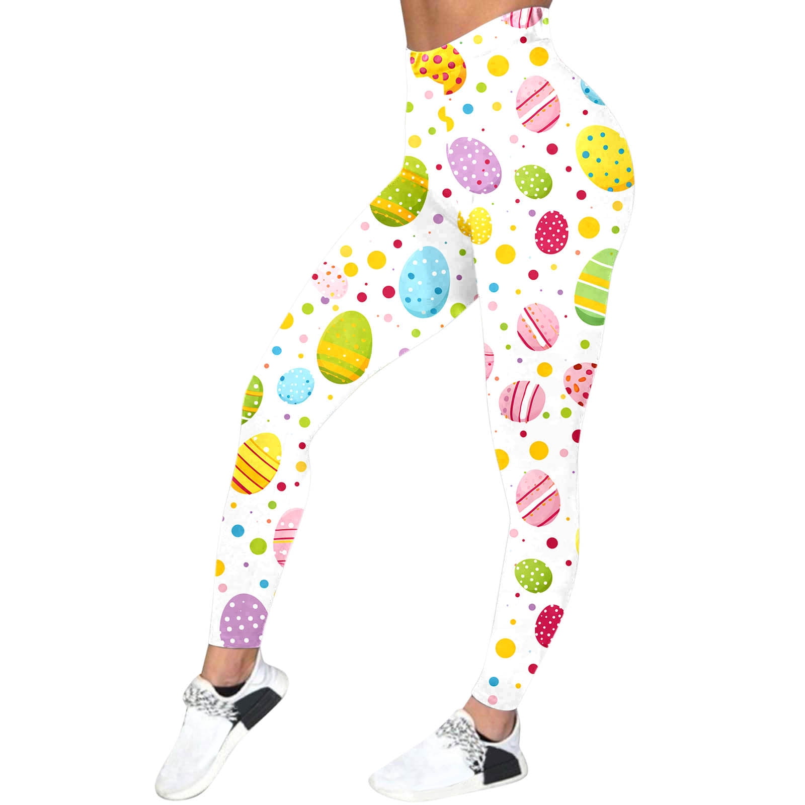 DVKOVI Womens Easter Print Tights Leggings Lightweight Yoga Pants High ...