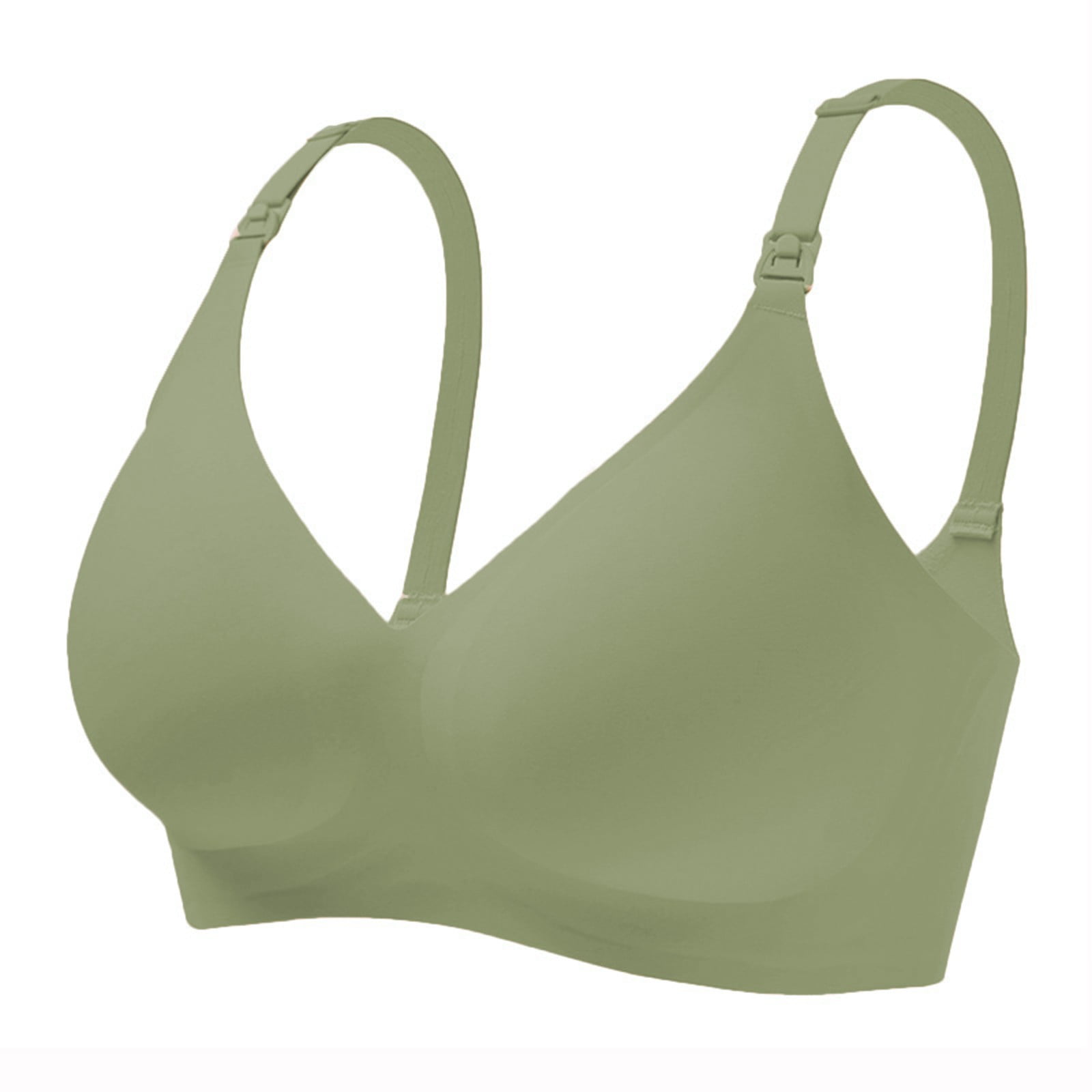 DVKOVI Womens Seamless Maternity Bra No Underwire Comfort Push Up Bras ...