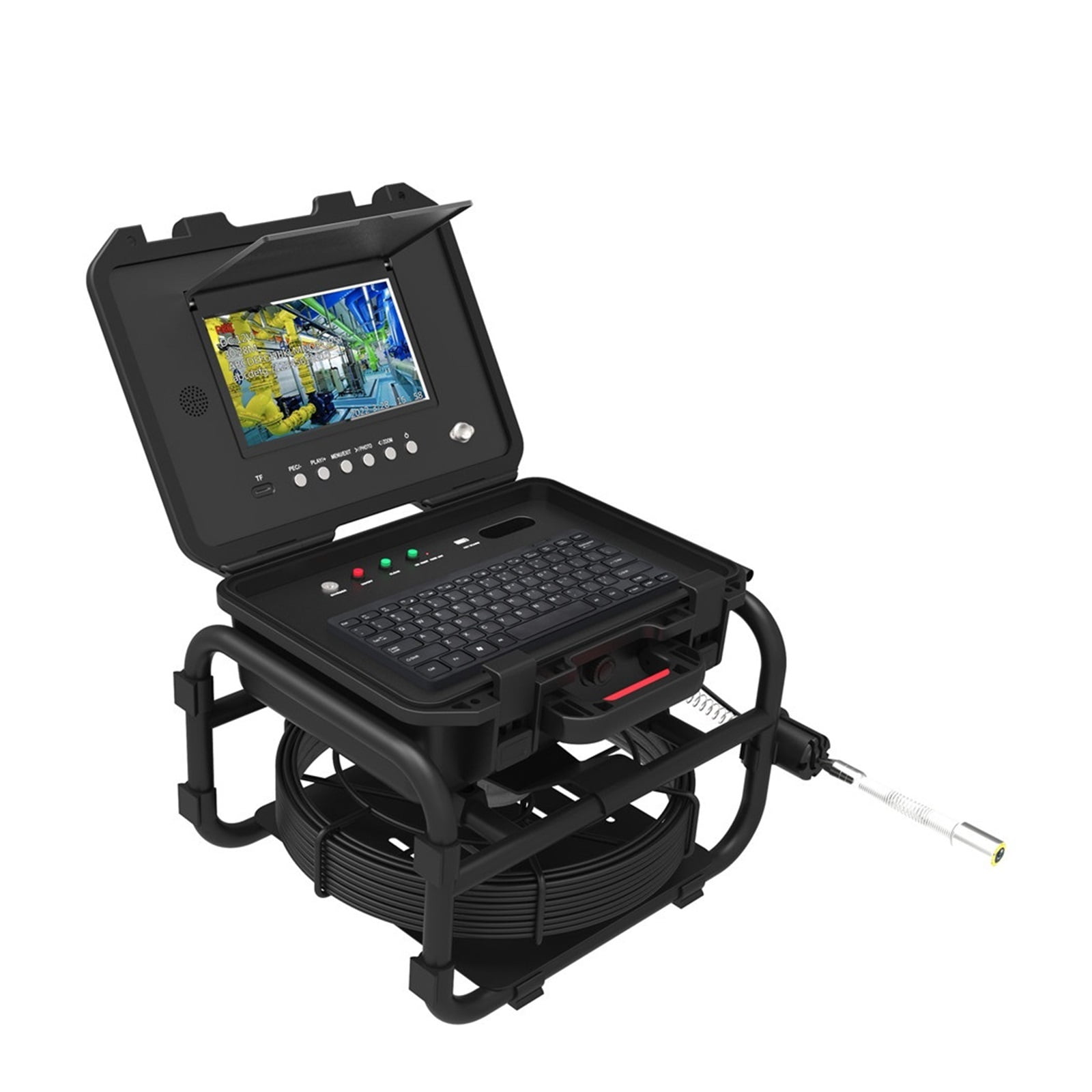 DVR 9" IPS Sewer Pipe Inspection Camera 23mm 1080P IP68 512HZ Locator ...