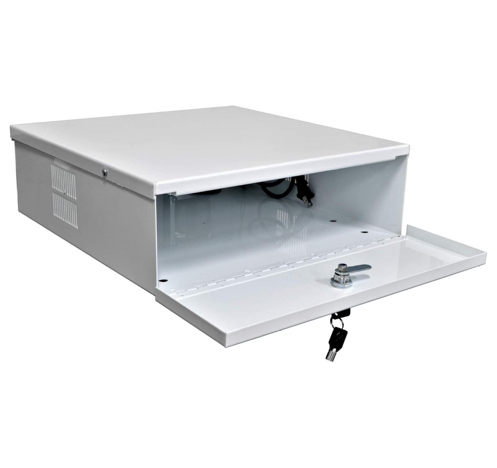 DVR Security Lock Box - Heavy Duty 16 Gauge Steel - 15x15x5 inch - with ...