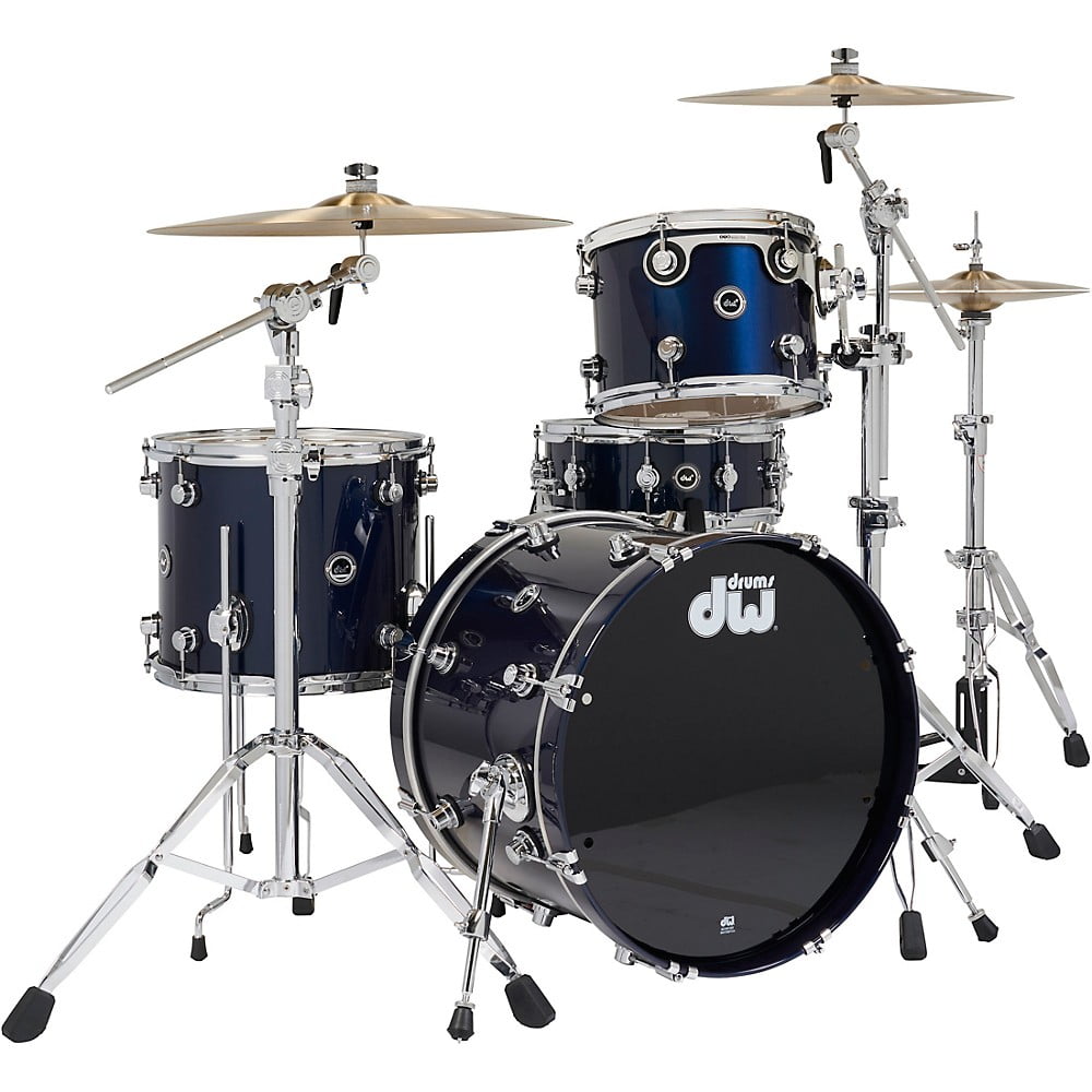DW DWe Wireless Acoustic-Electronic Convertible 4-Piece Drum Set Bundle ...
