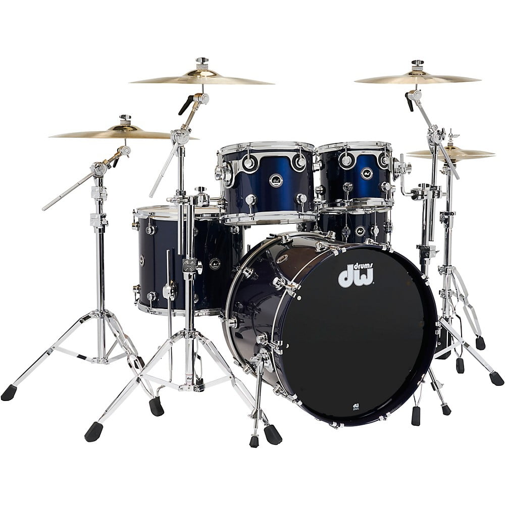 DW DWe Wireless Acoustic-Electronic Convertible 5-Piece Drum Set Bundle ...