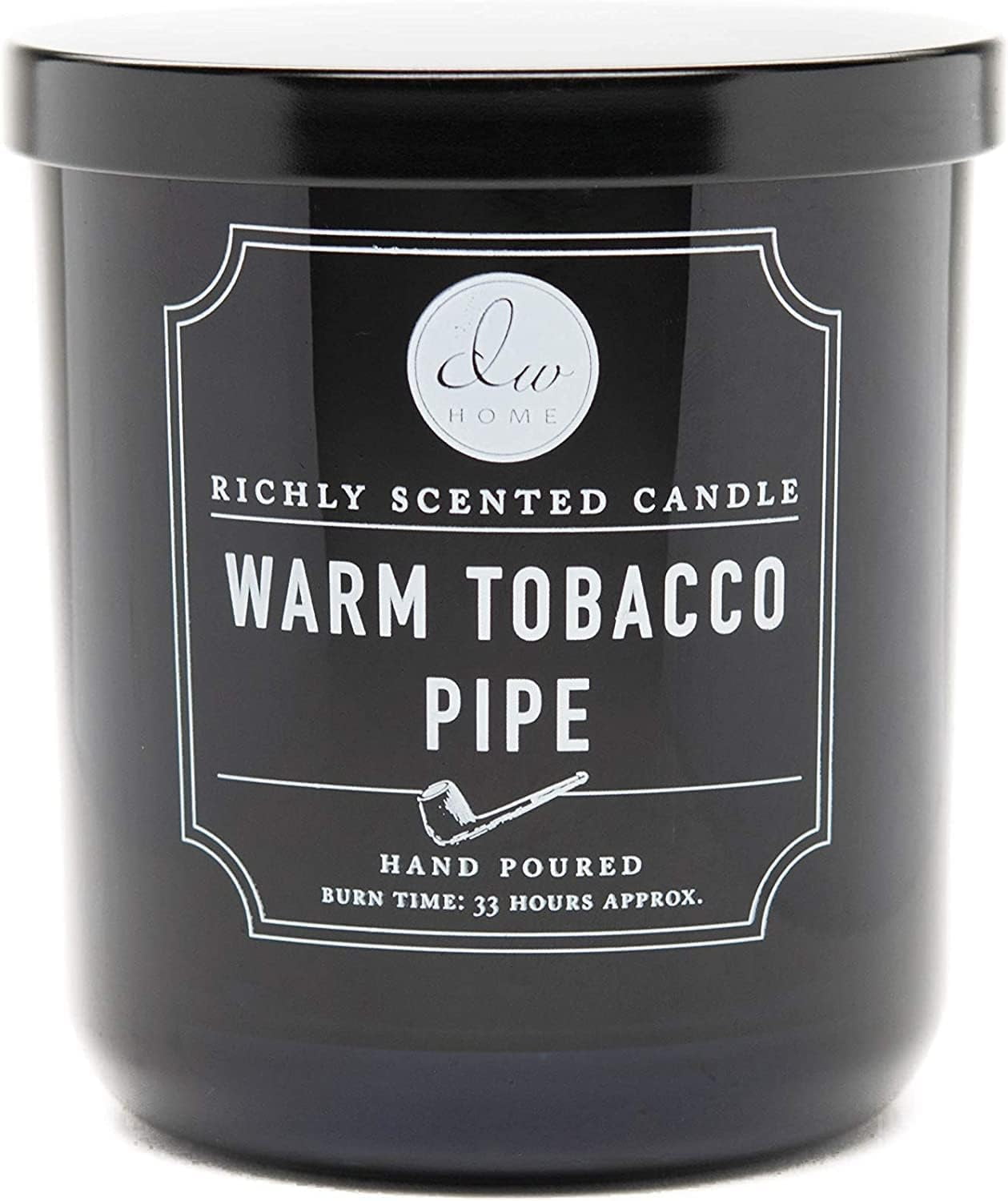 DW Home Richly Scented Warm Tobacco Pipe Candle 9.69 OzIn Glass ...