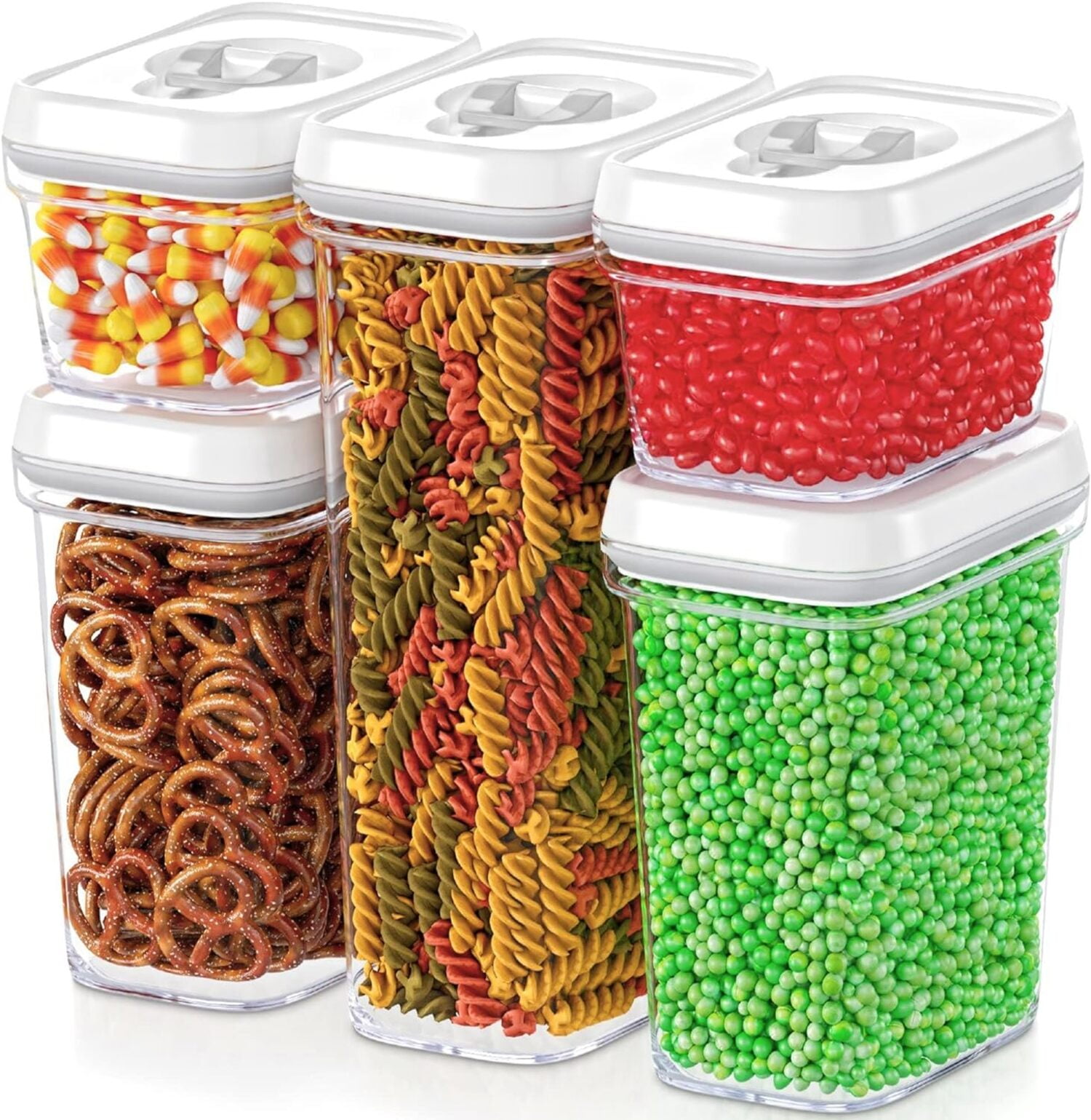 DWËLLZA KITCHEN Airtight Food Storage Containers with Lids - Set of 5 ...