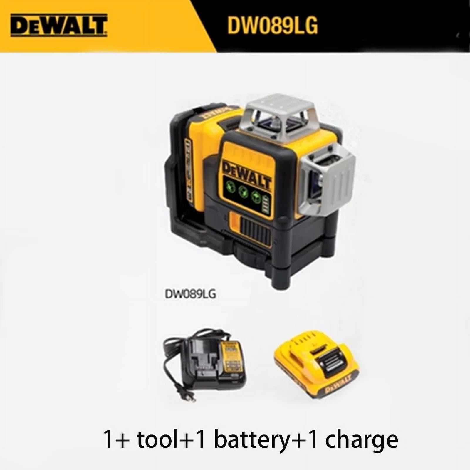 DW089LG 3 Sides*360 Degree Vertical 12V Lithium Battery 12 Lines Laser ...