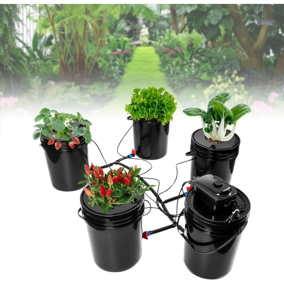 Hydroponic Black Bucket Deep Water System
