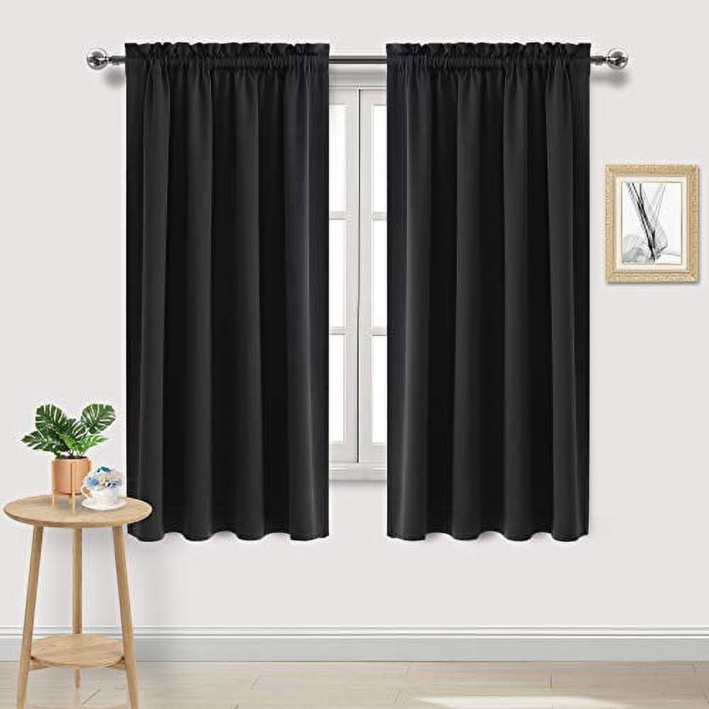 DWCN Dark Blackout Curtains - Room Darkening, Thermal Insulated, 2 ...