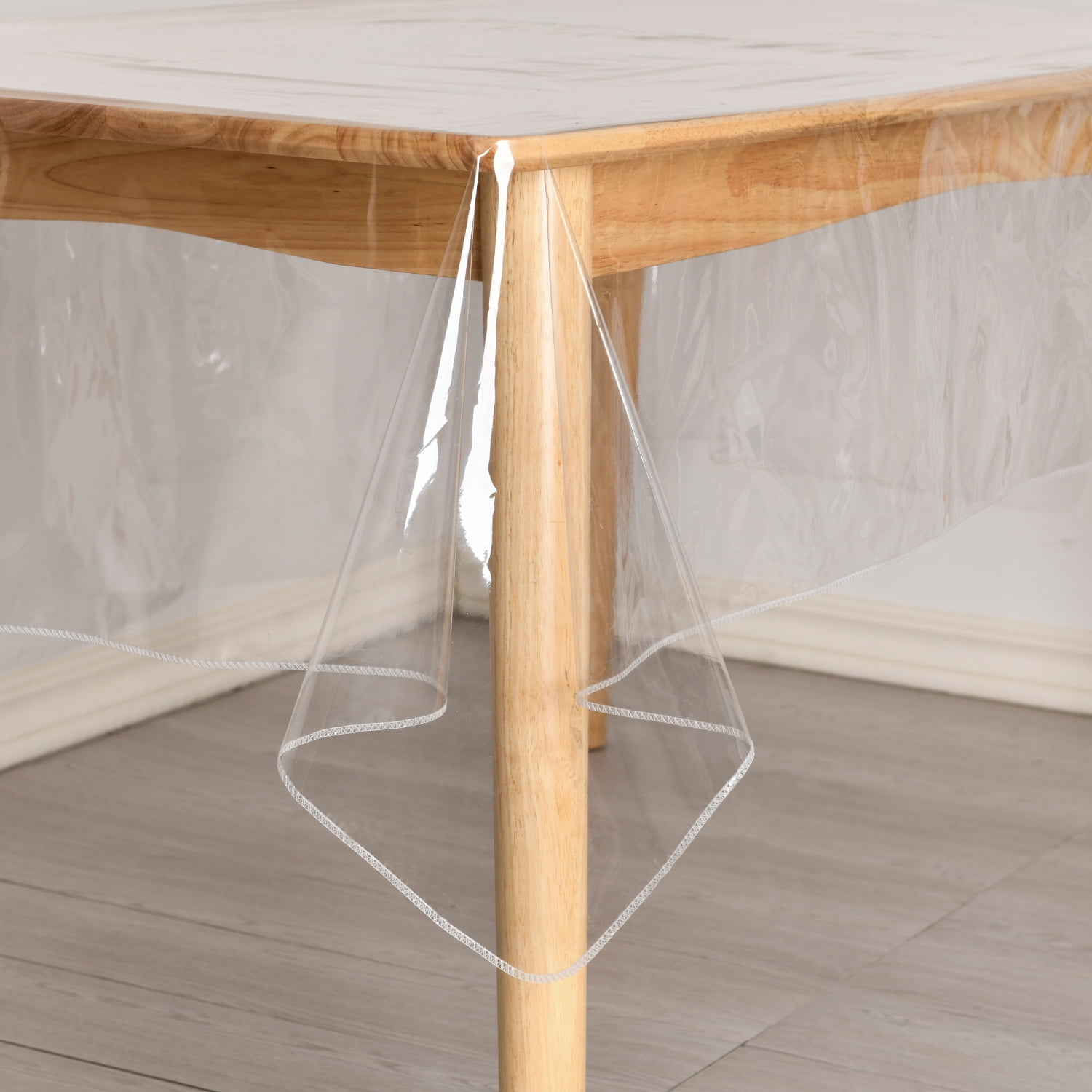 DWCN 54x54 Inch Clear PVC Tablecloth, Waterproof, Oil-Proof, for Dining ...