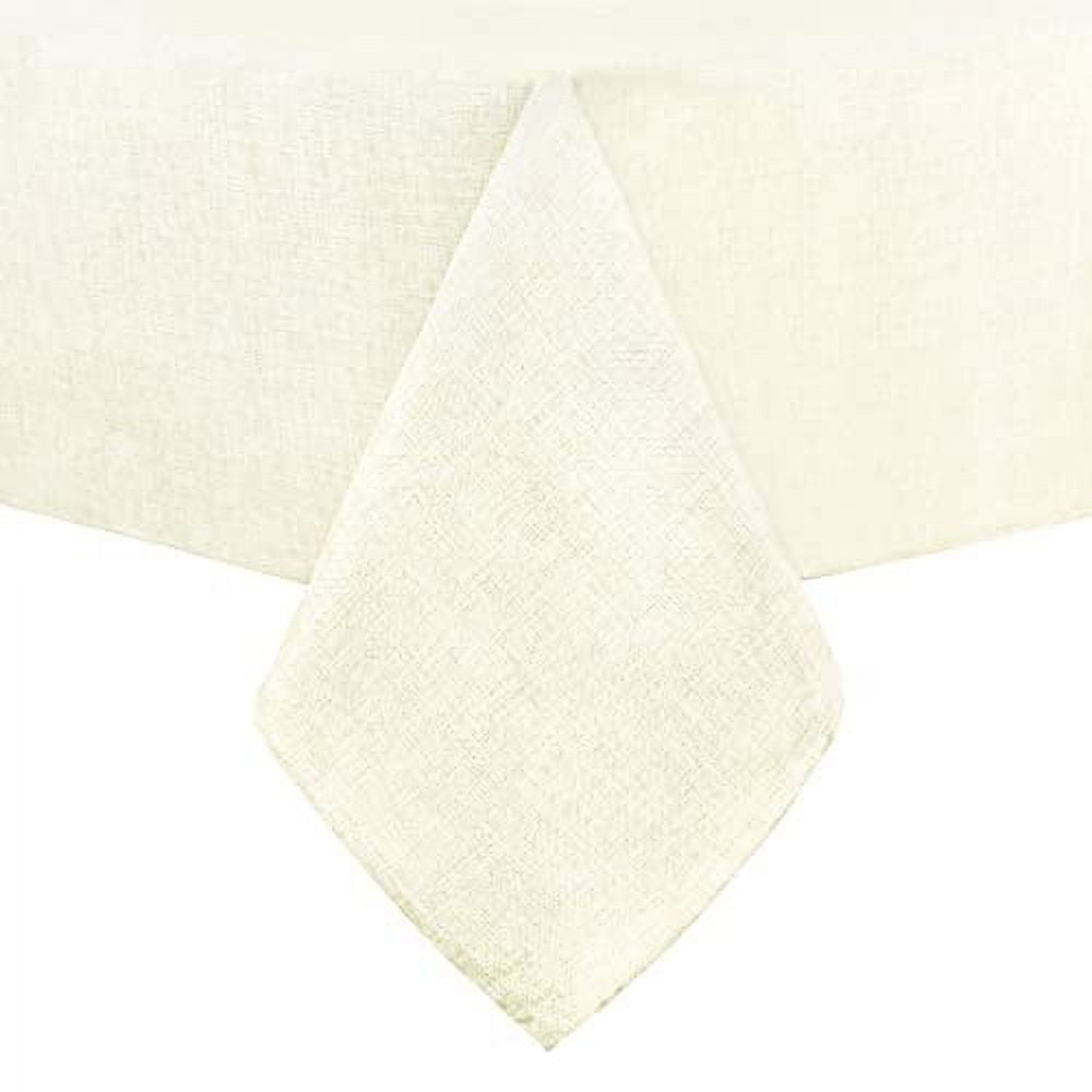 DWCN Faux Linen Rectangle Tablecloth - Wrinkle and Stain Resistant ...