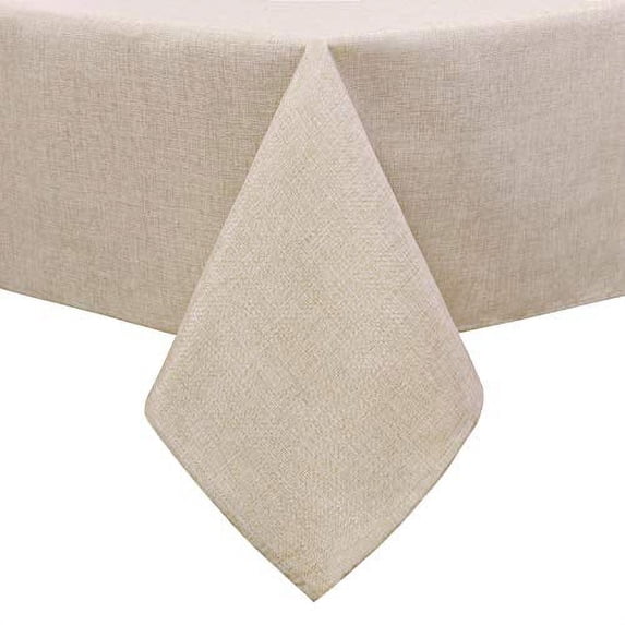 DWCN Faux Linen Rectangle Tablecloth, Beige, 60 x 102 Inch - Walmart.com