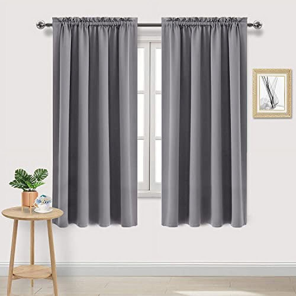 DWCN Grey Room Darkening Blackout Curtains - Thermal Insulated Privacy ...