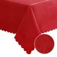 DWCN Plastic Tablecloth 100% Waterproof Oil Spill Proof Square Table ...
