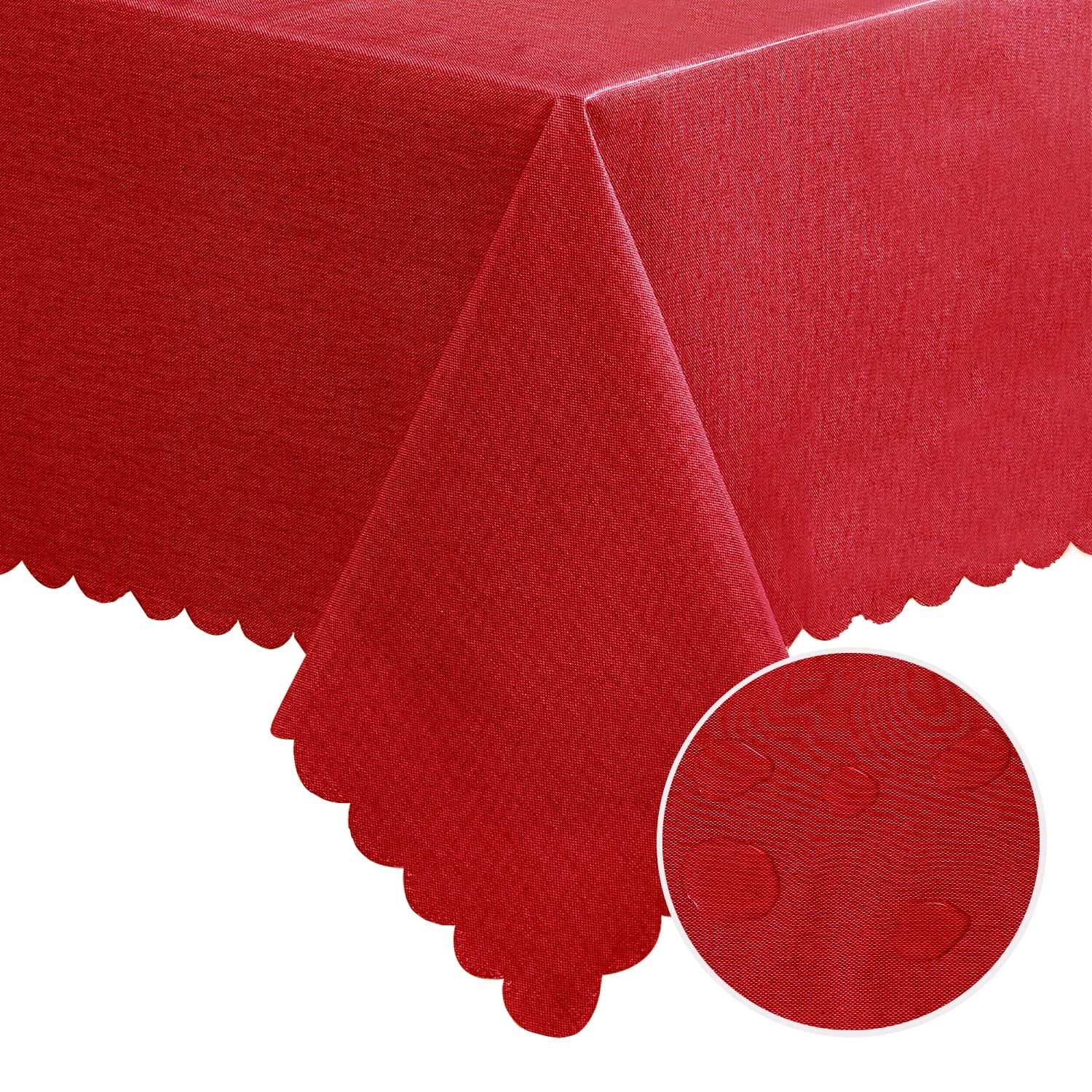 DWCN Plastic Tablecloth Rectangle 100% Waterproof Oilproof Stain ...