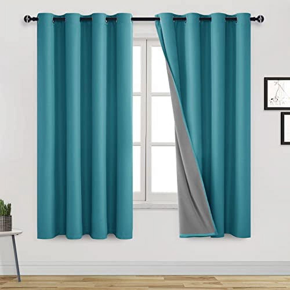 DWCN Room Darkening Grommet Window Curtains Blackout Drapes Total Sun ...