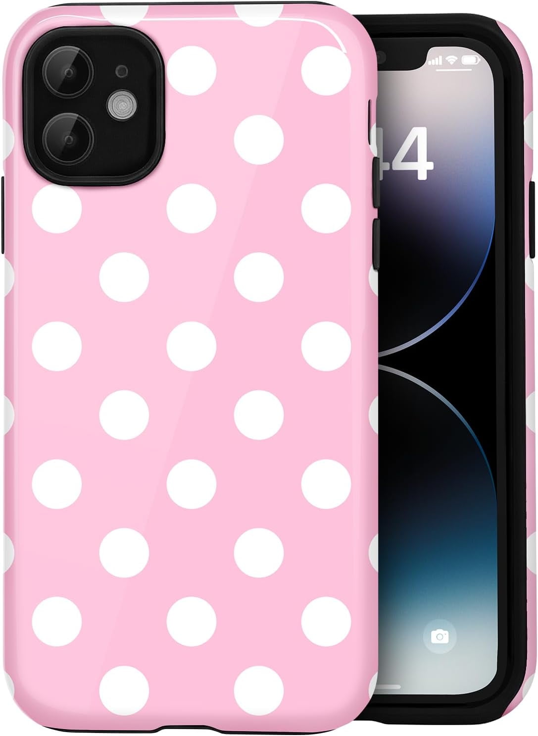 DWEFFA-Compatible with iPhone 11 Case Cute Big Polka Dot Aesthetic ...