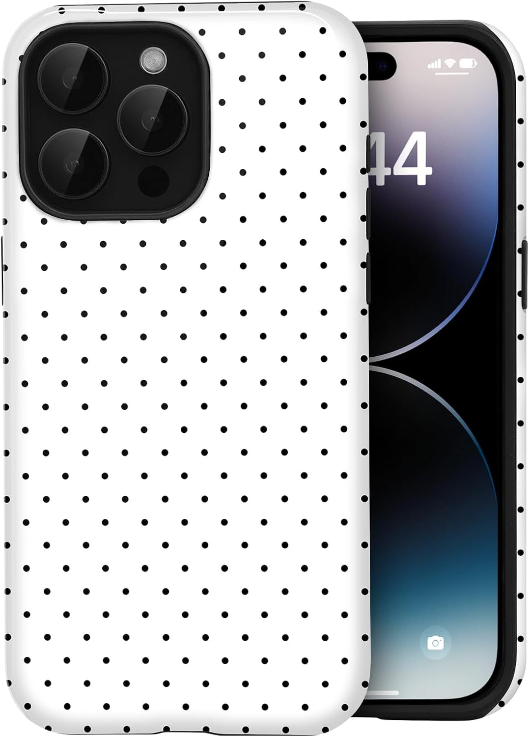 DWEFFA-Compatible with iPhone 15 Pro Case Cute Polka Dot Aesthetic ...