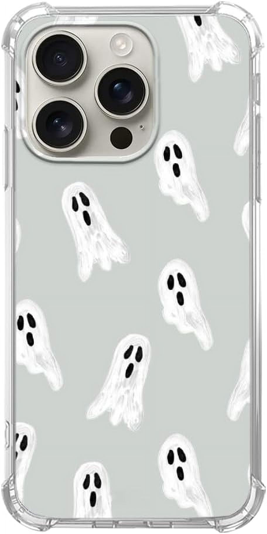 DWEFFA-Cute Halloween White Ghost Case Compatible with iPhone 16 Pro ...