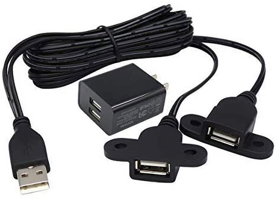 DWEFFA-USB 2.0 Male to Dual Female Charging Extension Cable, Furniture ...