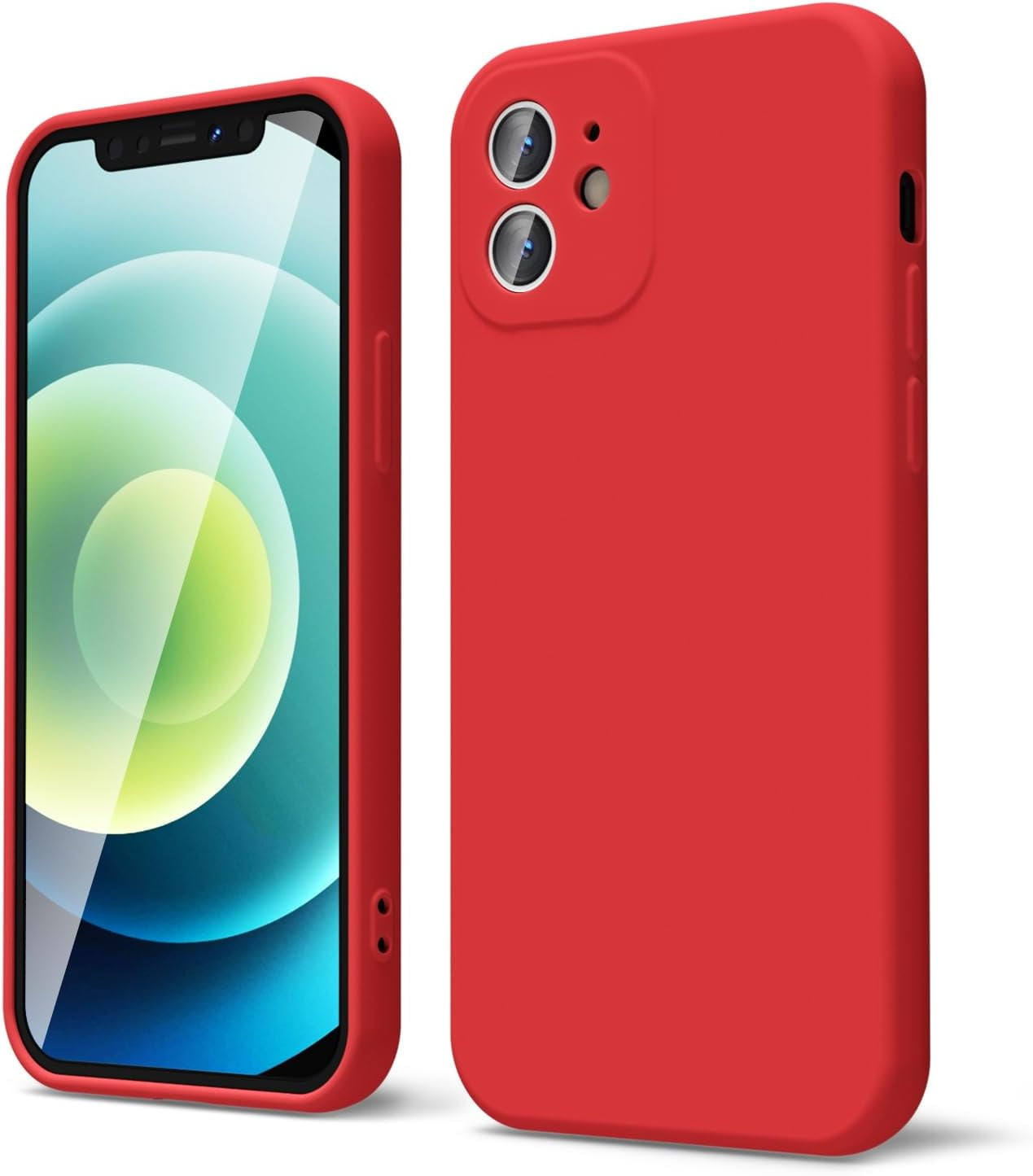 DWEFFA-for iPhone 12 Case Liquid Silicone, Soft Rubber Gel Elegant ...