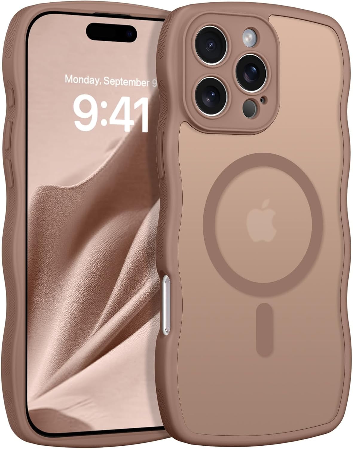 DWEFFA-for iPhone 16 Pro Case [Compatible with MagSafe] Cute Curly Wavy ...