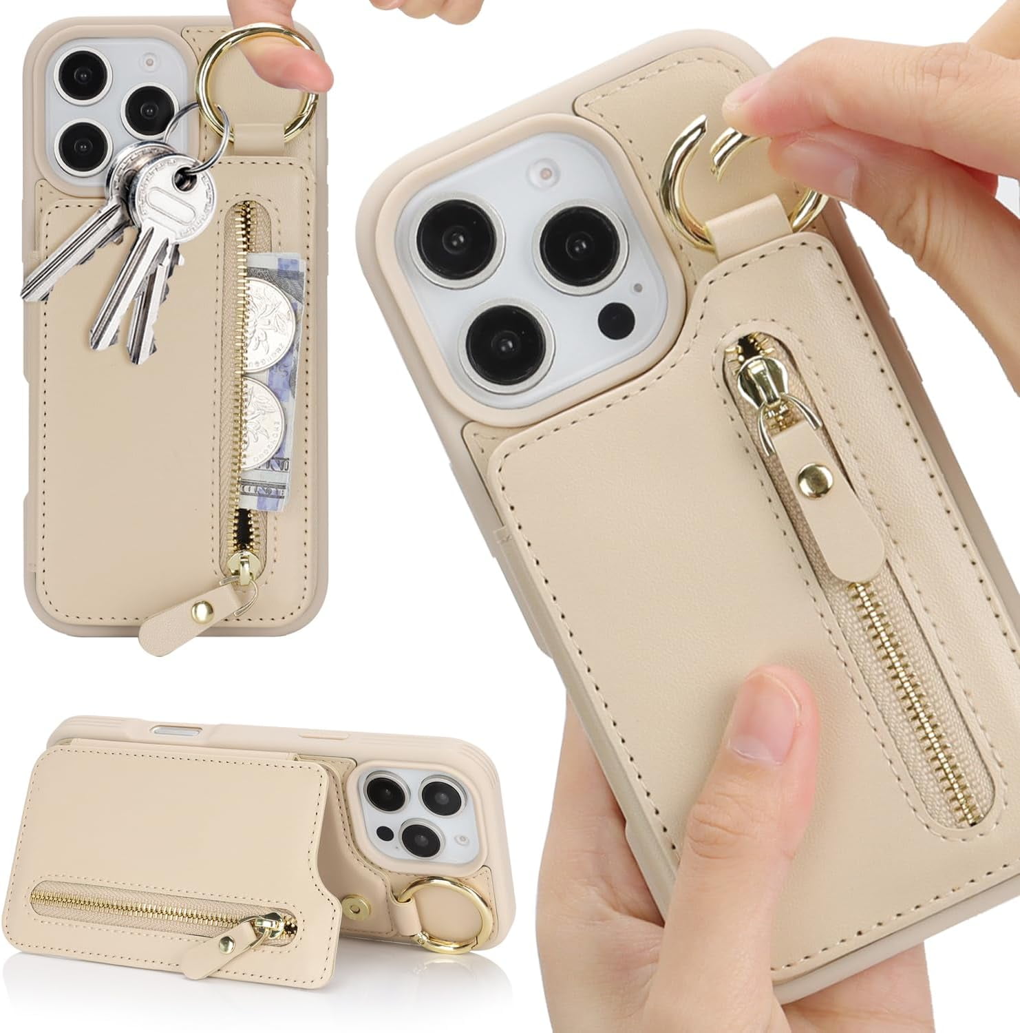 DWEFFA-for iPhone 16 Pro Max case Wallet with Card Holder for Women Men ...