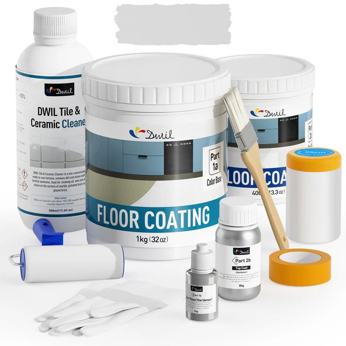 DWIL Floor Coating Kit-Light Grey - Walmart.com