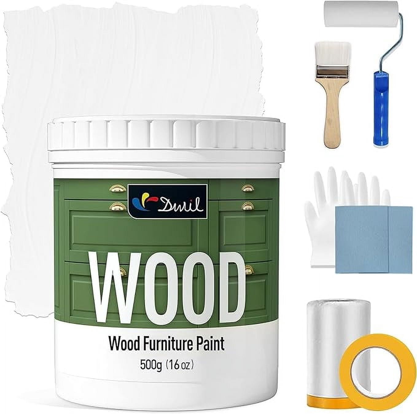 DWIL Matte Finish Furniture Paint - 16 Oz Wood Paint for Cabinets ...