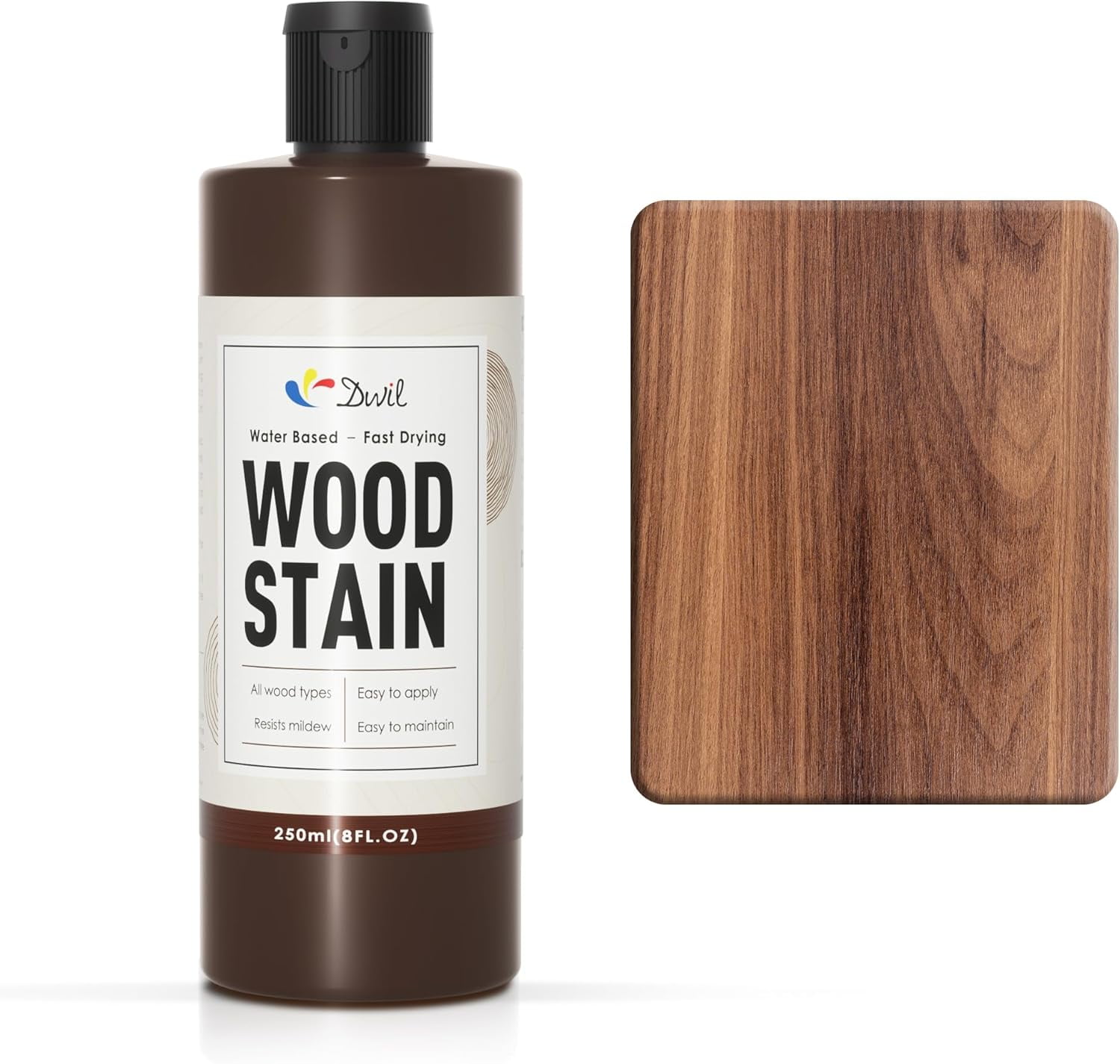 DWIL Water Based Wood Stain - Multiple Finishes, Fast Drying, Indoor ...