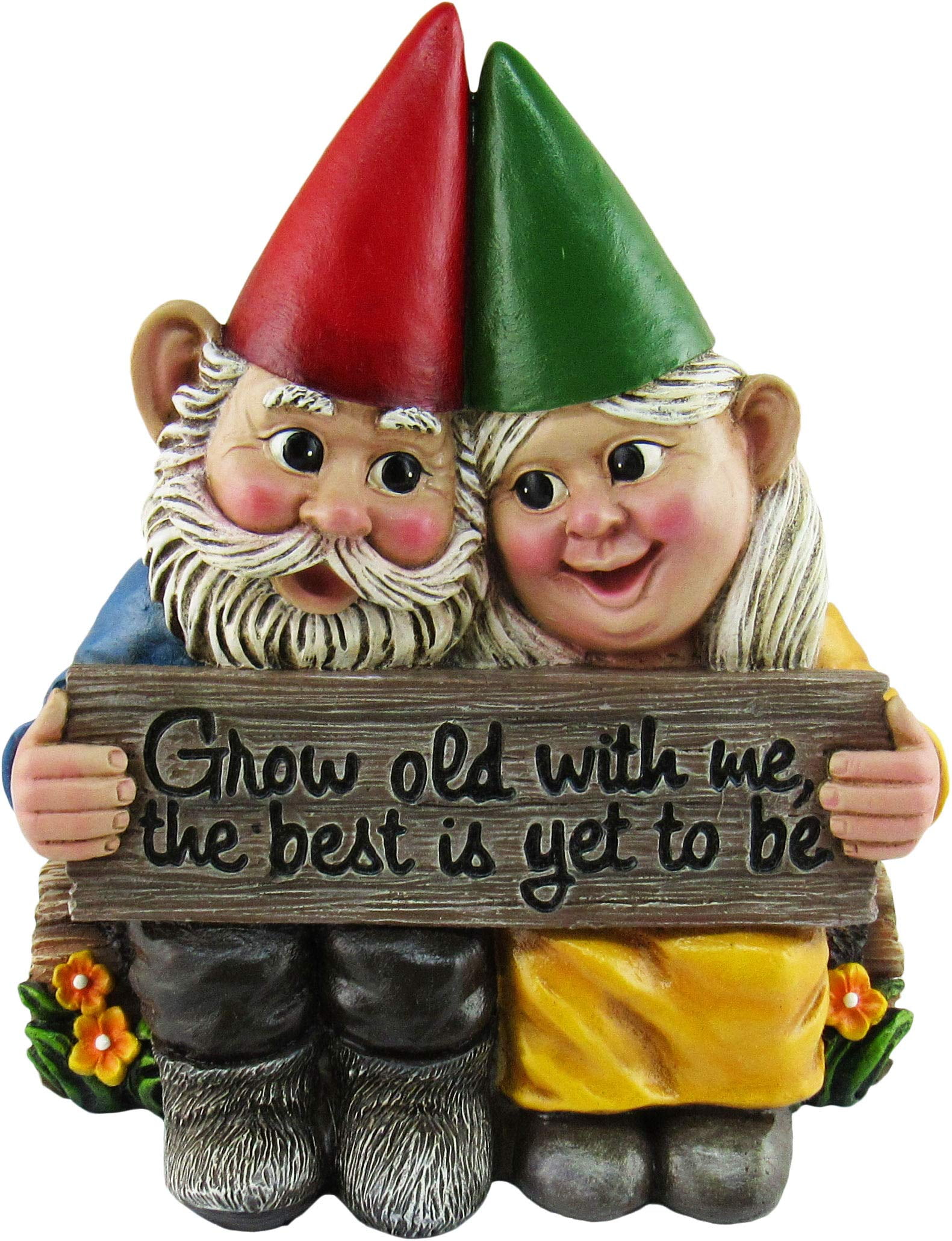"DWK 5.75"" Garden Gnome Couple in Love, Best Friends Collectible ...