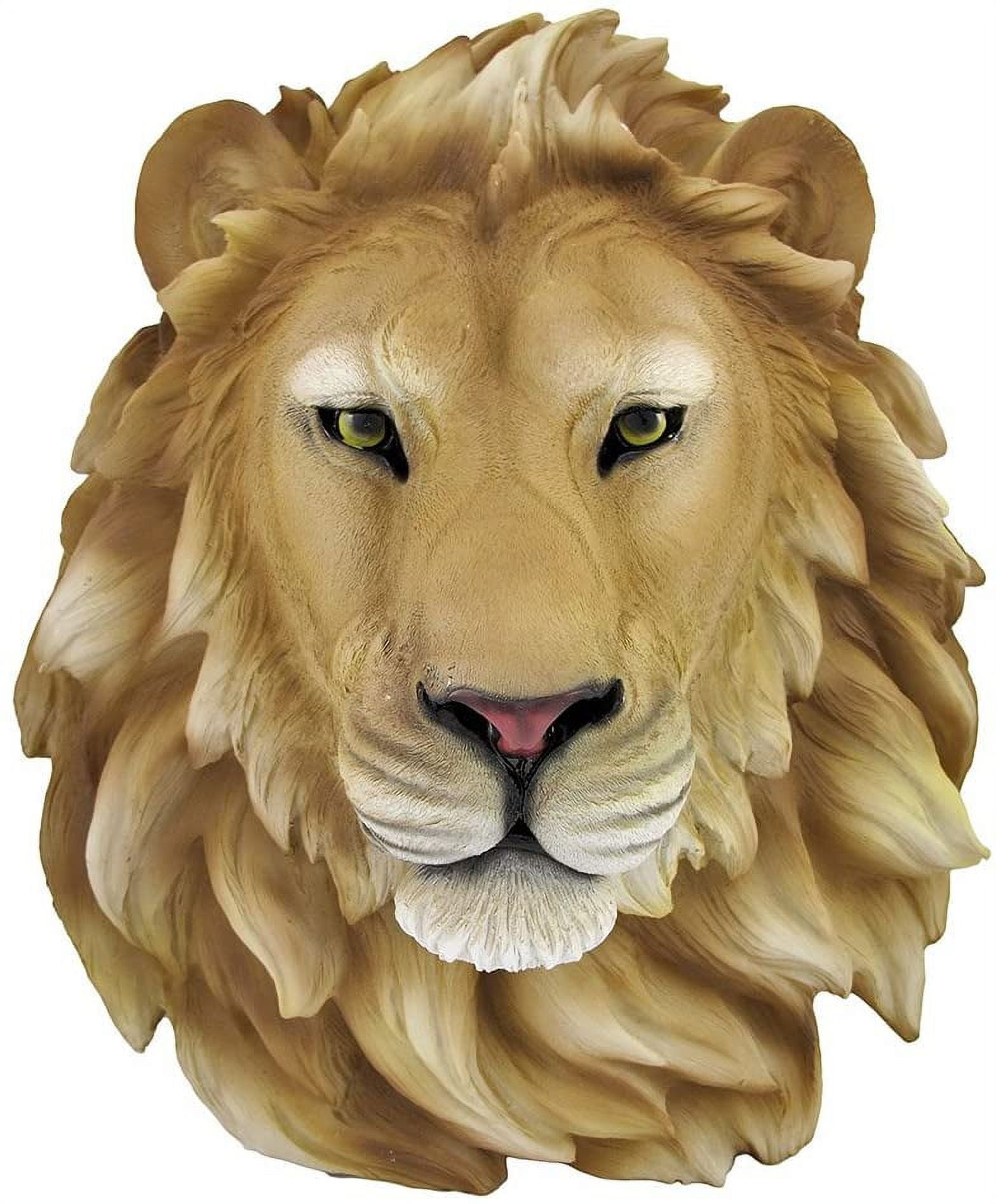 DWK Gold Lion Head Wall Mounted Faux Taxidermy Animal Bust | African ...