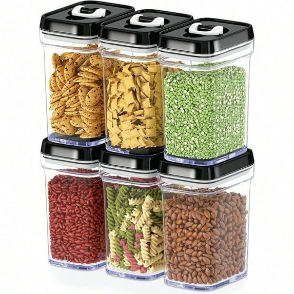 DWLLZA KITCHEN Airtight Food Storage Containers with Lids 6 Piece Set ...