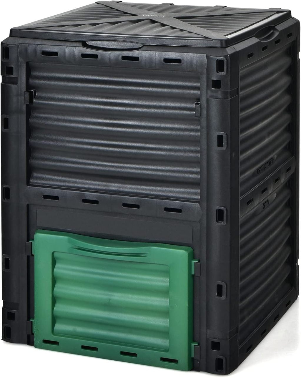 DWQF Compost Bin, 80 Gallon (300 L) Large Outdoor Composting Box w/Top ...